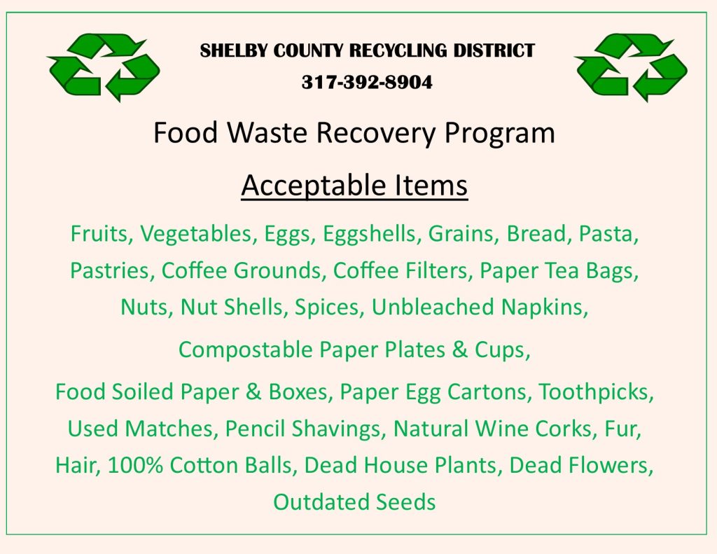 Food Waste Recovery Program – Shelby County Recycling District